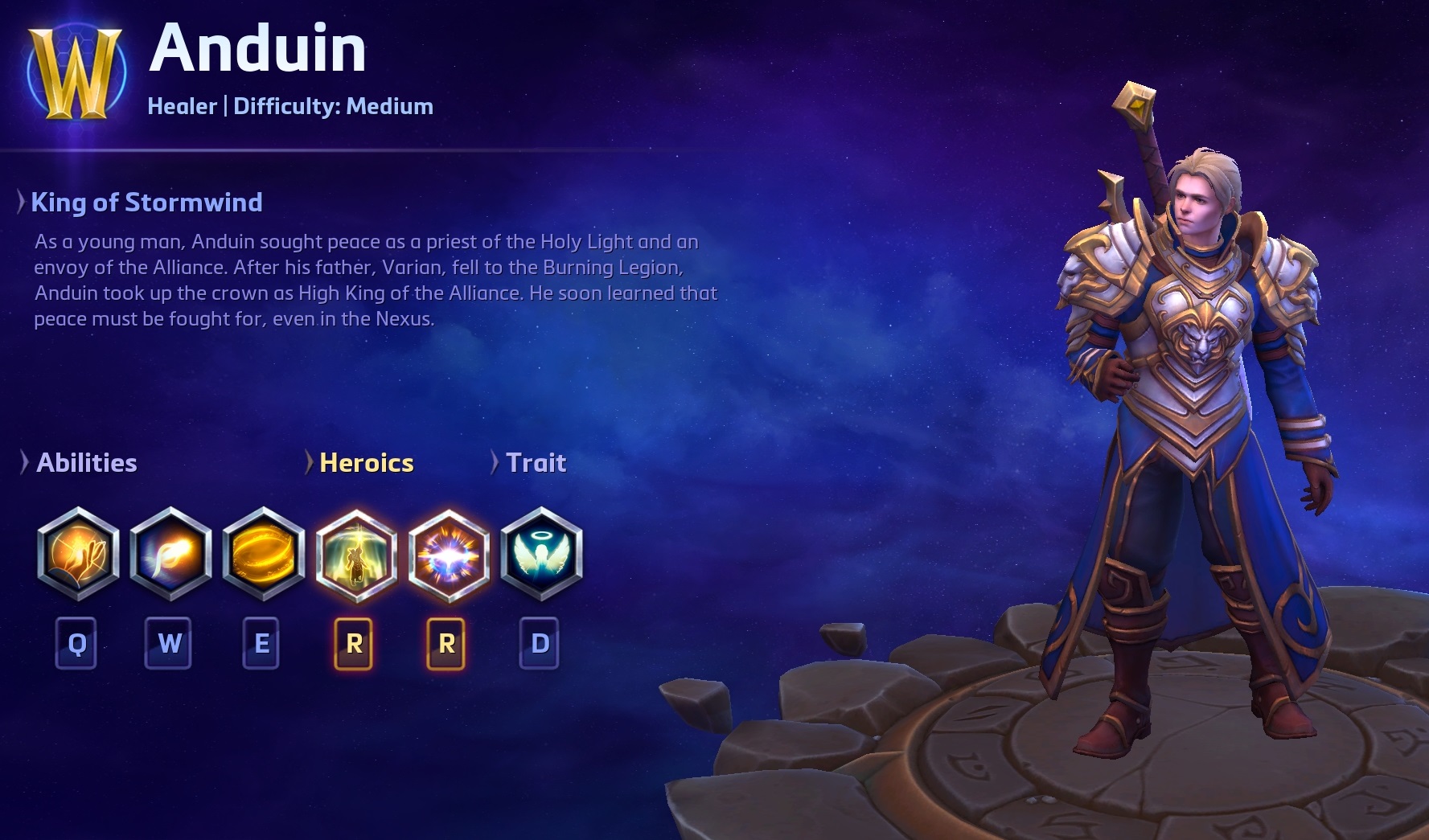 Heroes of the Storm: Anduin Wrynn wird ein cooler Heiler im Nexus