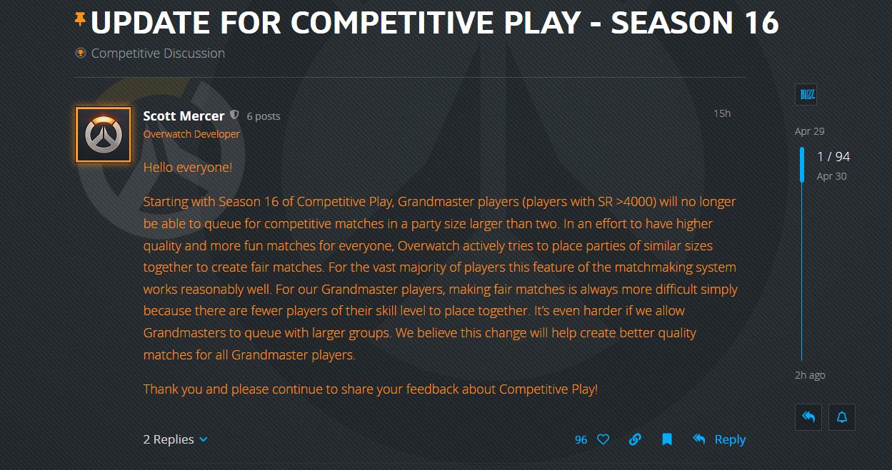 Overwatch plant heute große Änderung für beste Spieler mit Season 16