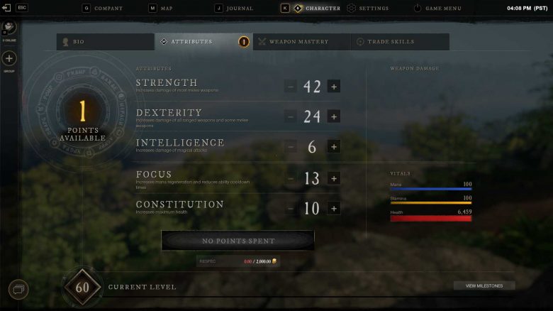 MMO New World spricht über Charakterentwicklung und RPG-Inhalte